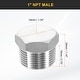5pcs 304 Stainless Steel Pipe Plug Fitting 1/8" NPT Male Thread Outer Hex Head - Silver - Bed ...